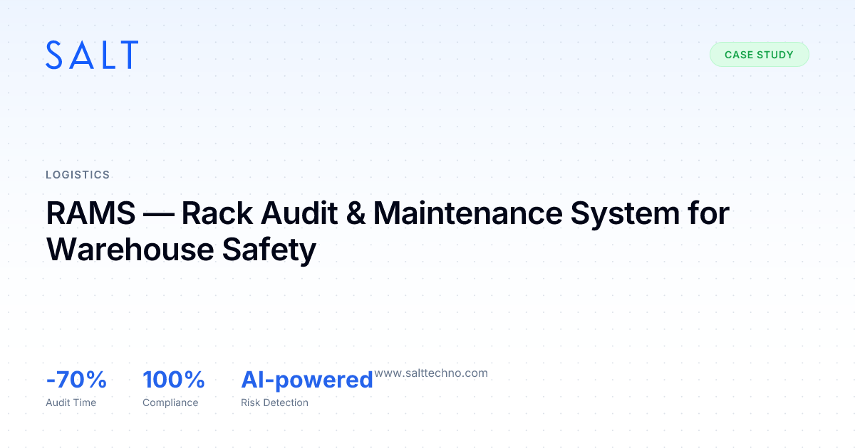RAMS — Rack Audit & Maintenance System for Warehouse Safety | Case ...